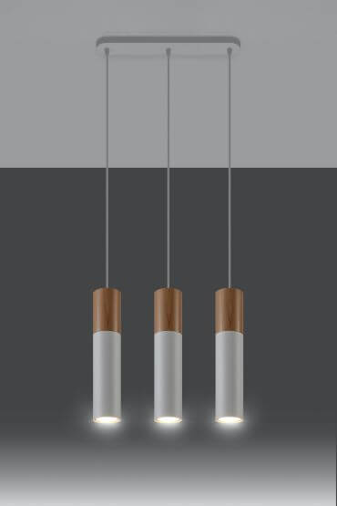 Lampa Wisząca Pablo 3 Biała SL.0630 Sollux