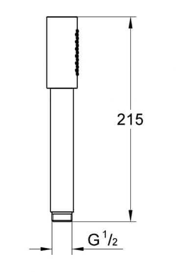 Jednostrumieniowy Prysznic Ręczny Rainshower Aqua Stick Brushed Warm ...