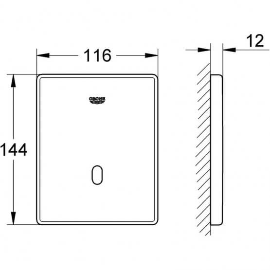 Przycisk Elektroniczny Na Podczerwień Do Pisuaru Tectron Skate 37321001 ...