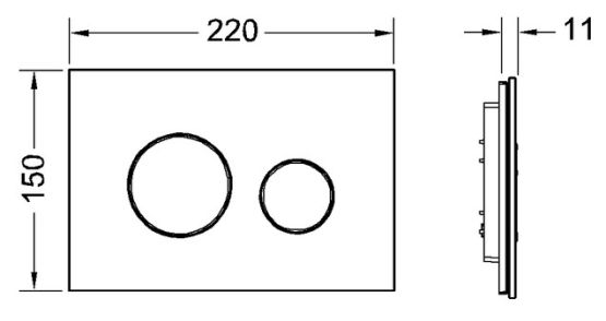 Przycisk Spłukujący Loop Biały/Szkło Białe 9240650 Tece