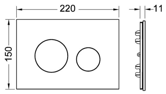 Obudowa Przycisku Spłukującego Loop Biały Marmur 9240613 Tece