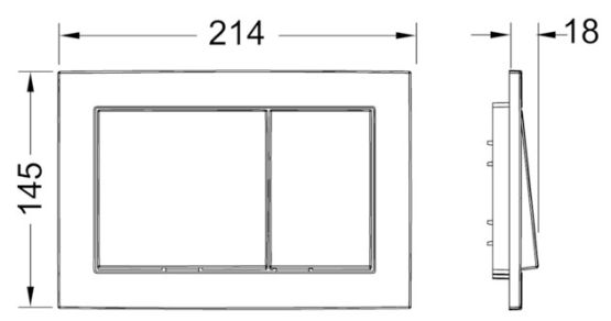 Przycisk Spłukujący Base Czarny Mat 9240723 Tece