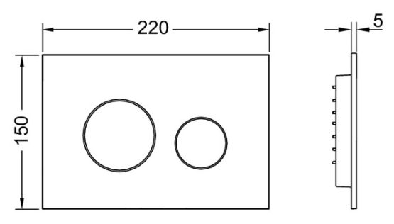 Przycisk Spłukujący Loop Chrom Mat 9240922 Tece