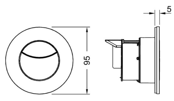 Przycisk Spłukujący Flushpoint Chrom Połysk 9240982 Tece