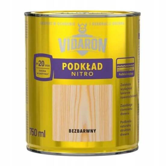 Podkład Do Drewna Nitro 0.75L Vidaron Podkład Do Drewna Nitro 0.75L Vidaron