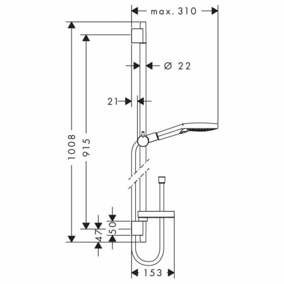 Zestaw Prysznicowy Raindance Select S 120 26633000 Hansgrohe