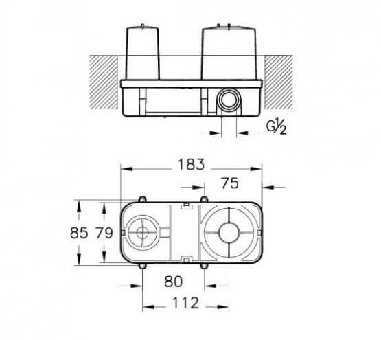 Element podtynkowy A42230EXP Vitra