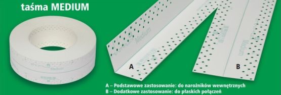 Taśma Medium Do Połączeń Płyt 20 mb Zielony Center-Flex